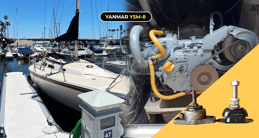 ENGINE MOUNT REPLACEMENT ON A YANMAR YSM-8 WITH ELLEBOGEN GT S40 MOUNTS ...
